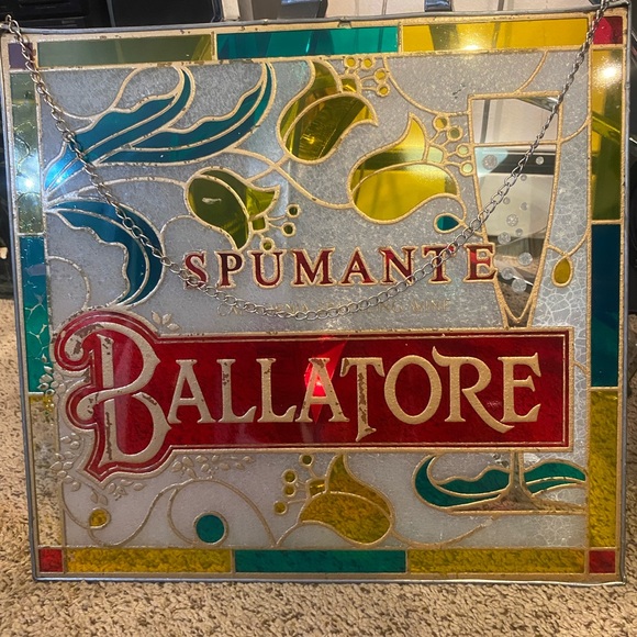 Ballatore Spumante | Art | Vintage 98s Ballatore Spumante Stained Glass ...